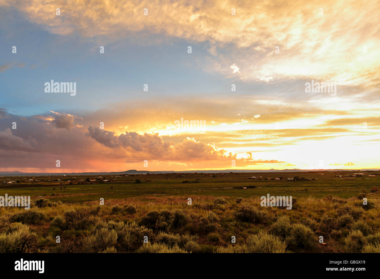 New Mexico Sunset Stock Photo - Alamy