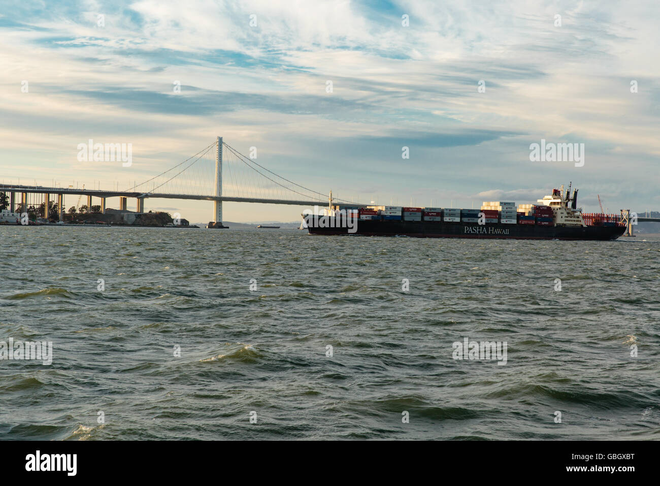 Container ship in San Francisco Bay Stock Photo - Alamy