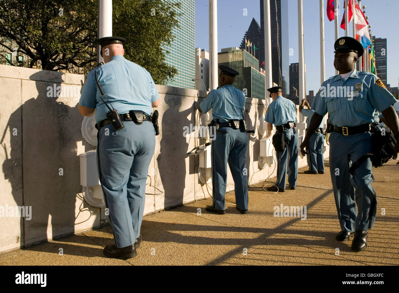 8 September 2005 - New York City, NY - Security guards raise 191 member ...