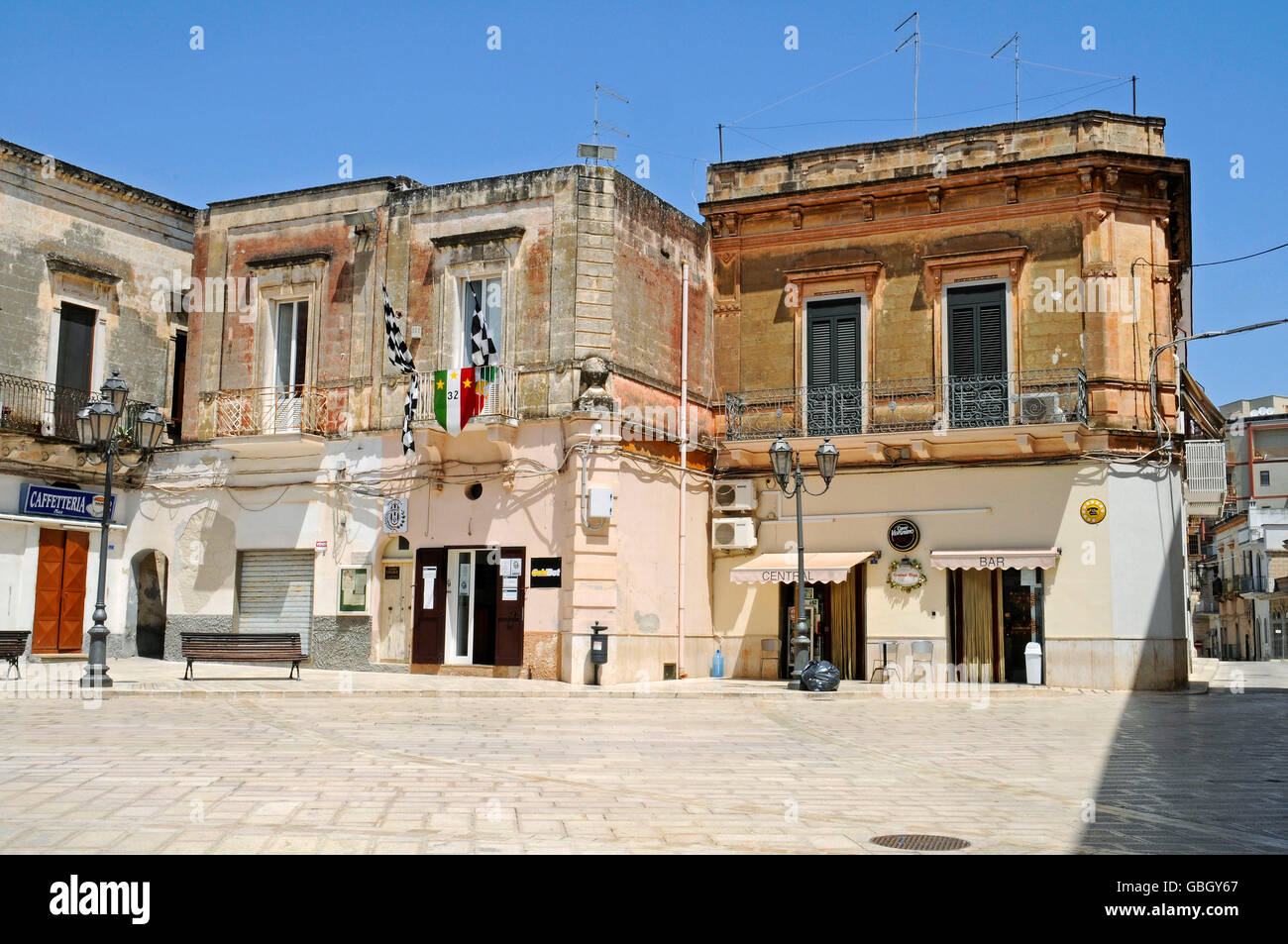 Piazza 4 Novembre, square, Montemesola, Tarent Province, Taranto ...