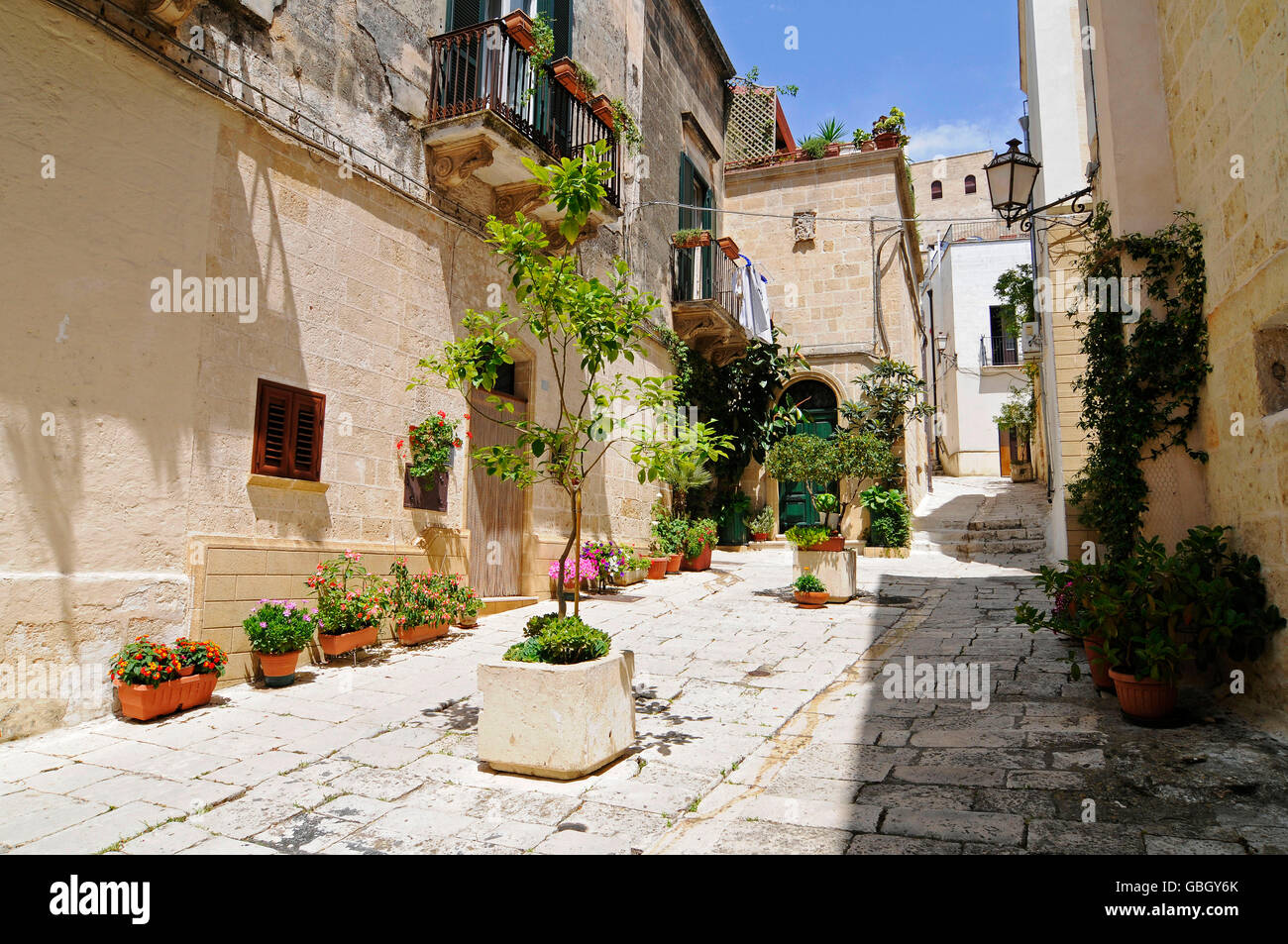 lane, historic city, Oria, Brindisi Province, Puglia, Italy Stock Photo ...