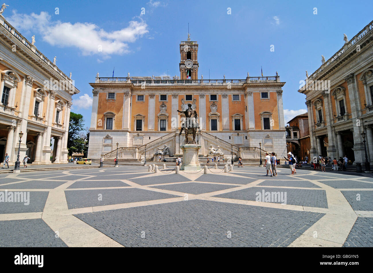 Marcus Aurelius, equestrian statue, memorial, Senatorial Palace, city ...
