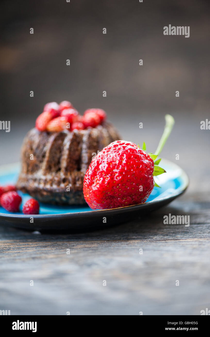 Mini chocolate bundt cake Stock Photo - Alamy