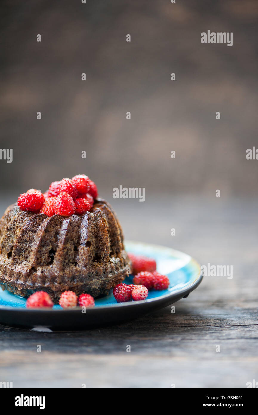 Mini chocolate bundt cake Stock Photo - Alamy