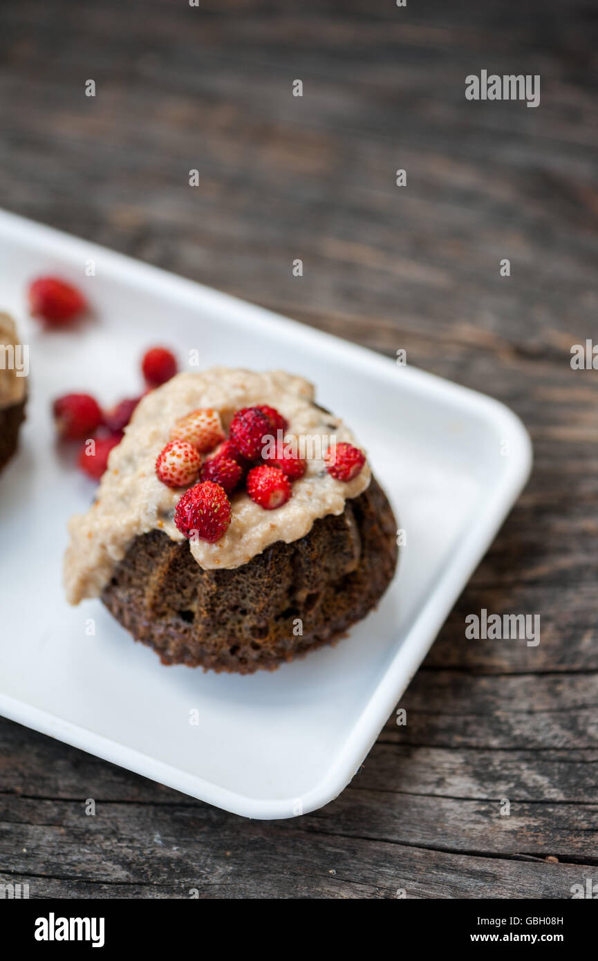 Mini chocolate bundt cake Stock Photo - Alamy