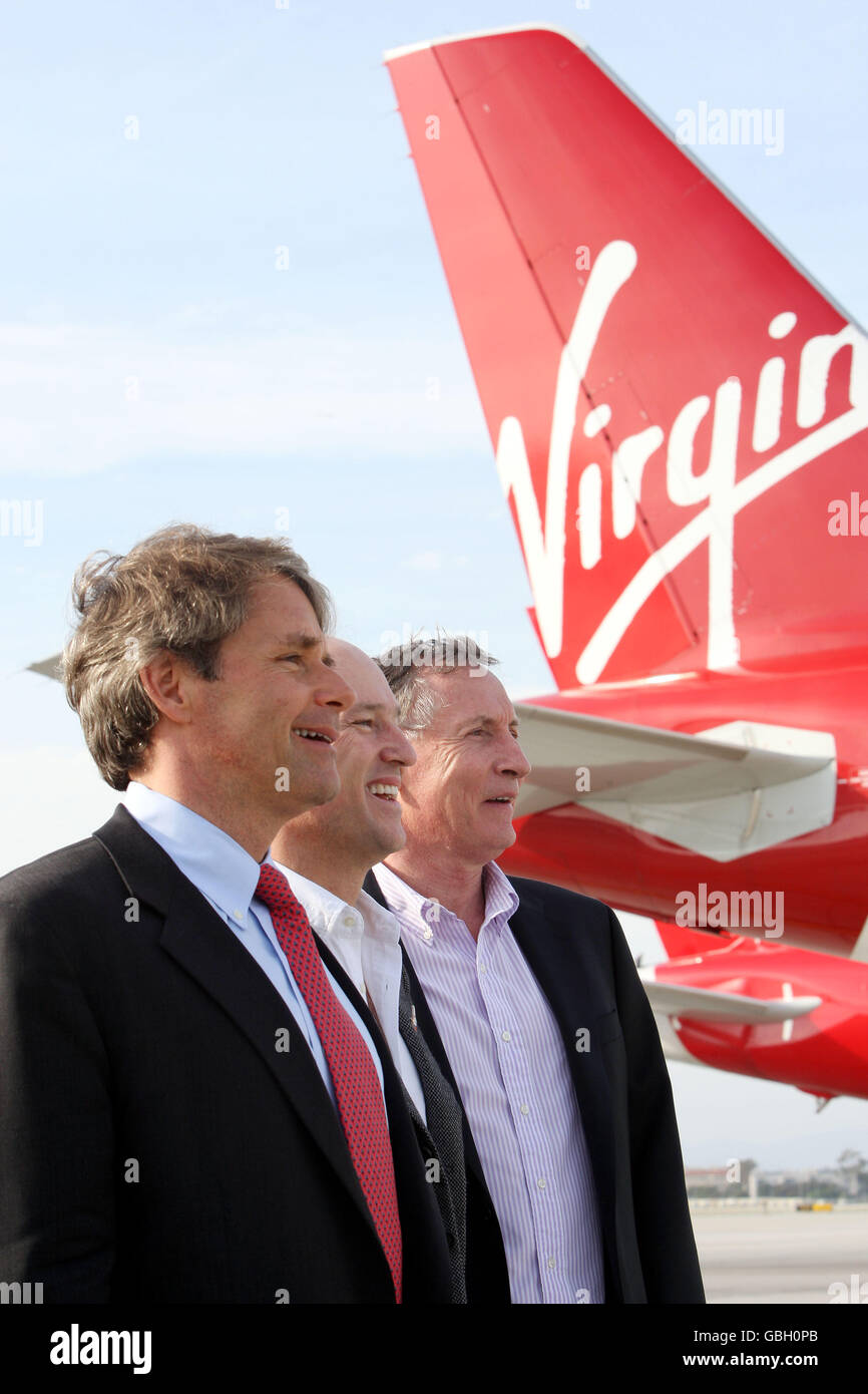 From right to left: Virgin Atlantic CEO Steve Ridgway, V Australia CEO ...