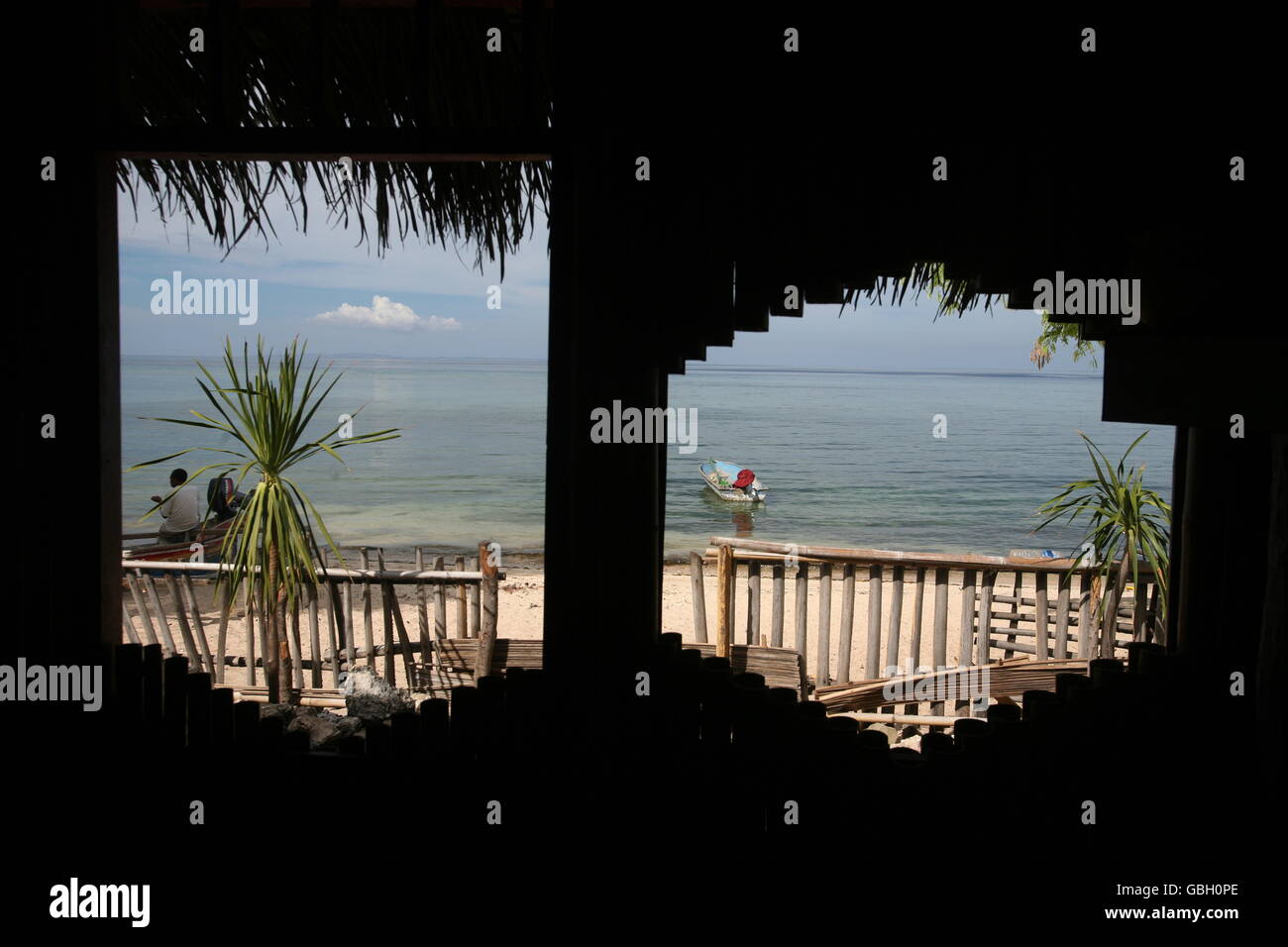 the coast in the town of Baucau in the north of East Timor in ...