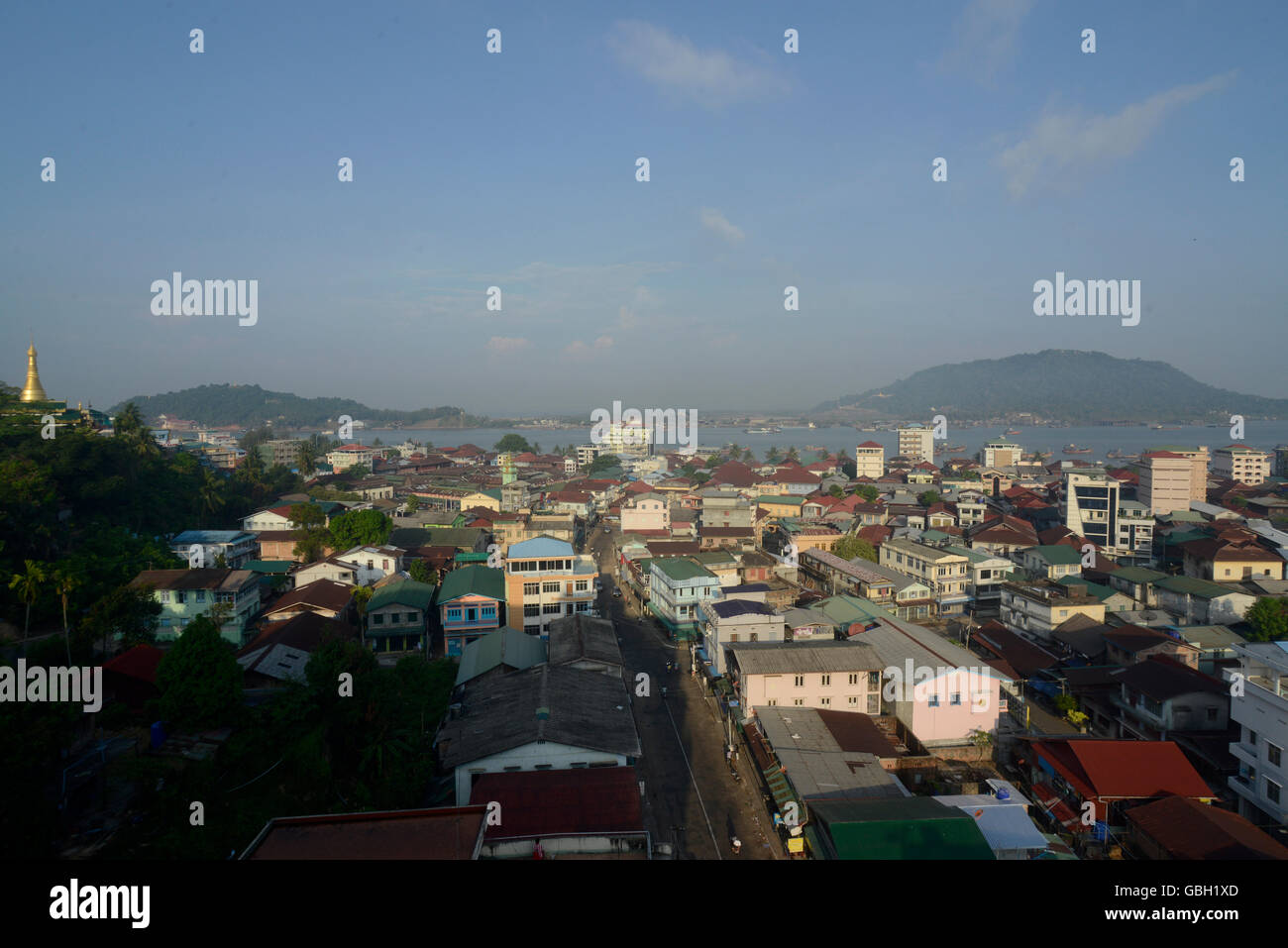 the city centre of Myeik in the south in Myanmar in Southeastasia Stock ...