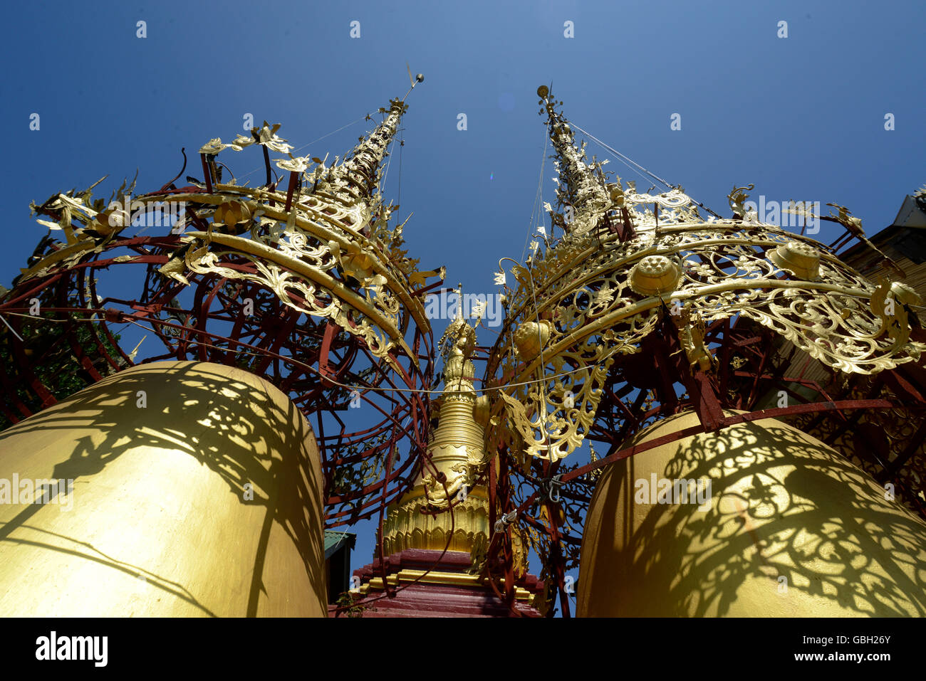 the Temple Theindawgyi shrine over the city of Myeik in the south in ...