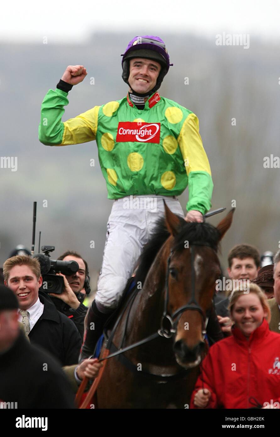 Jockey Ruby Walsh celebrates after winning the Seasons Holidays Queen ...
