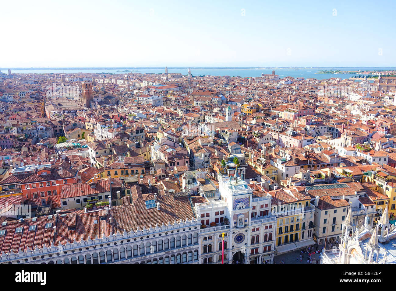 Amazing aerial view over the city of Venice Stock Photo - Alamy