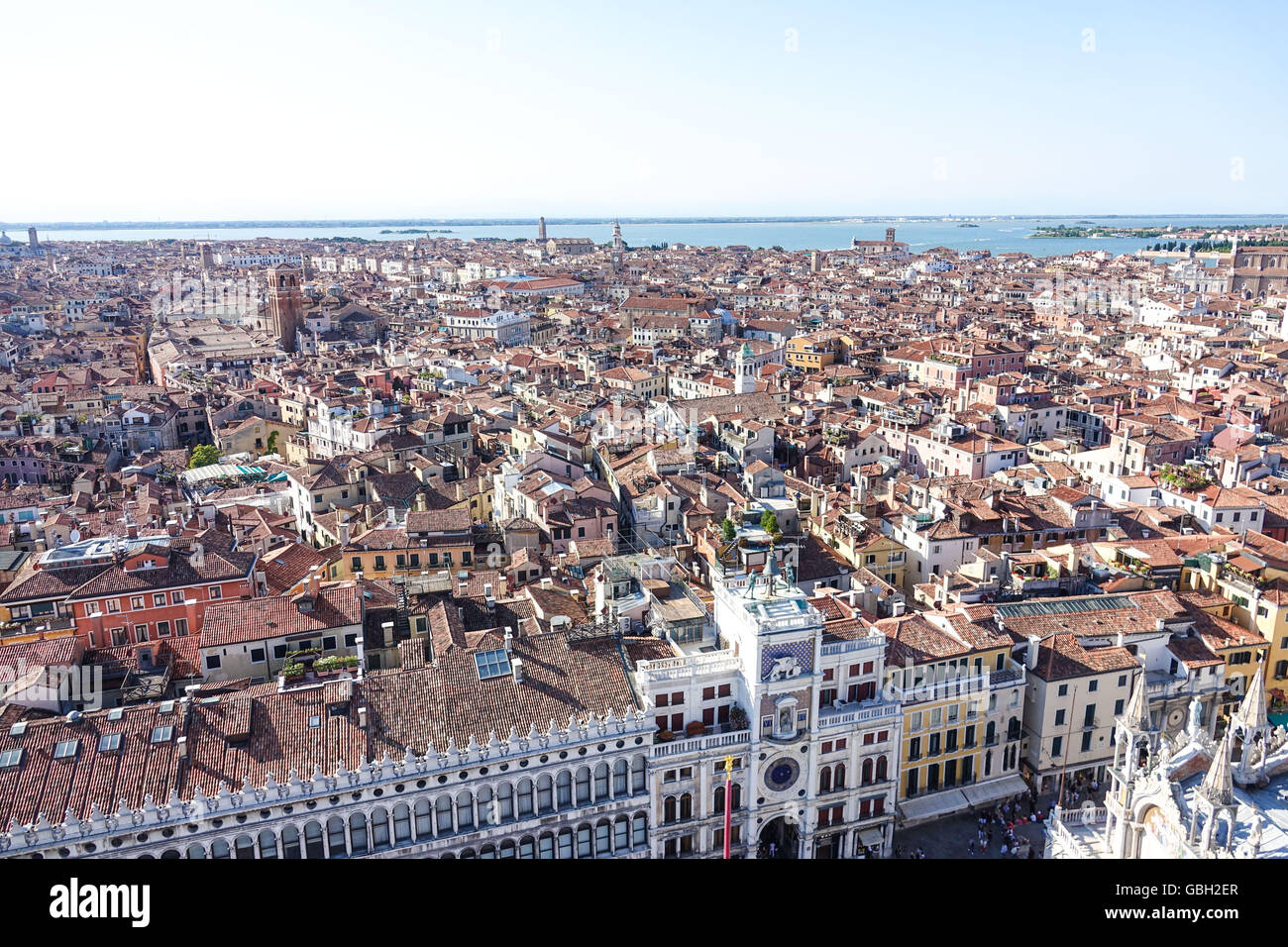 Amazing aerial view over the city of Venice Stock Photo - Alamy