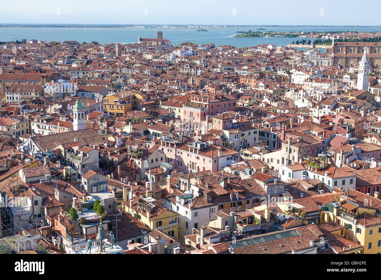 Amazing aerial view over the city of Venice Stock Photo - Alamy