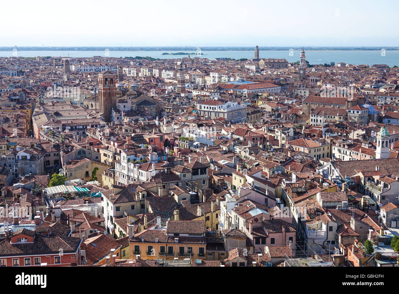 Amazing aerial view over the city of Venice Stock Photo - Alamy