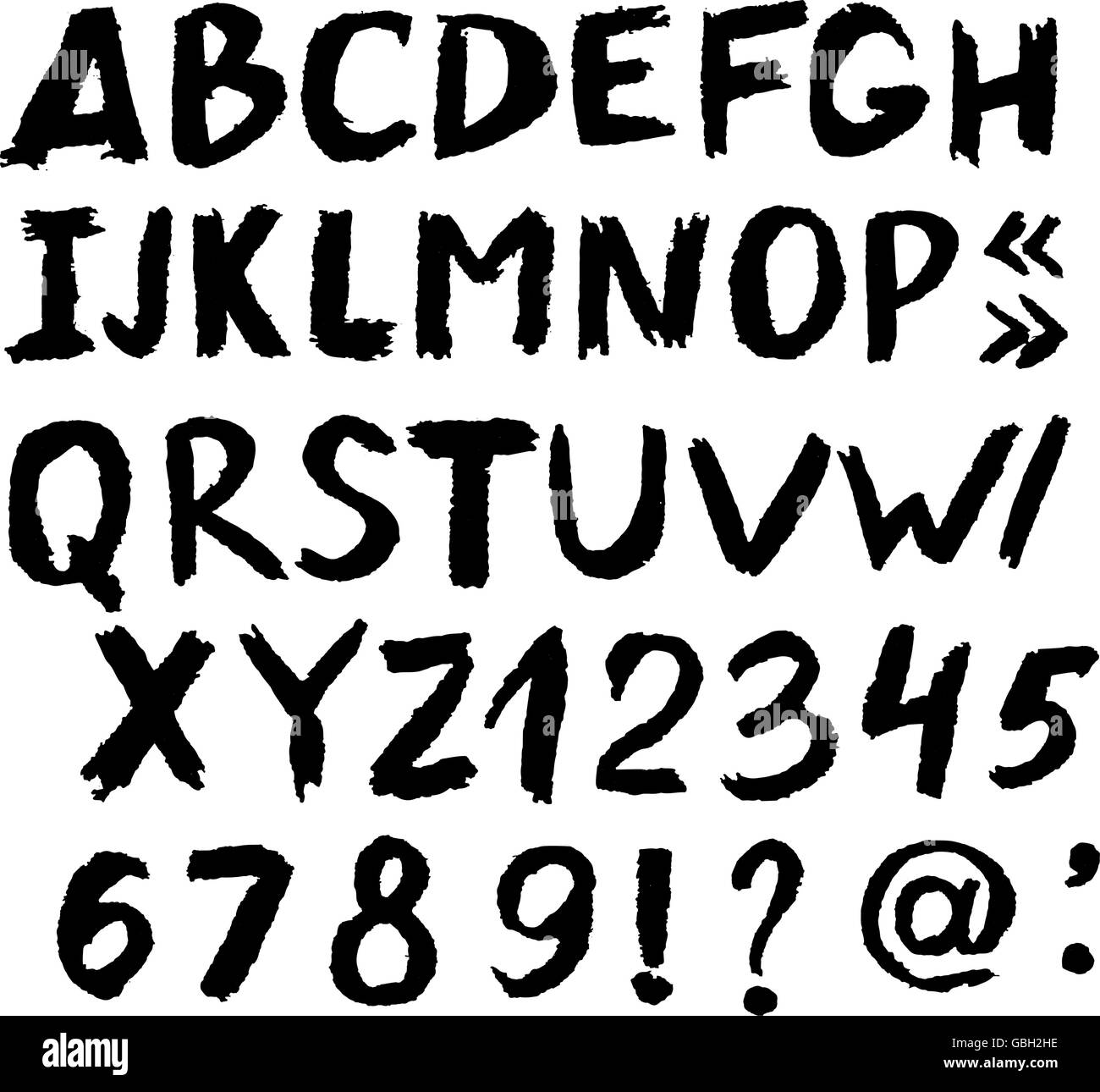 Handwritten alphabet written with brush pen Stock Vector Image & Art ...