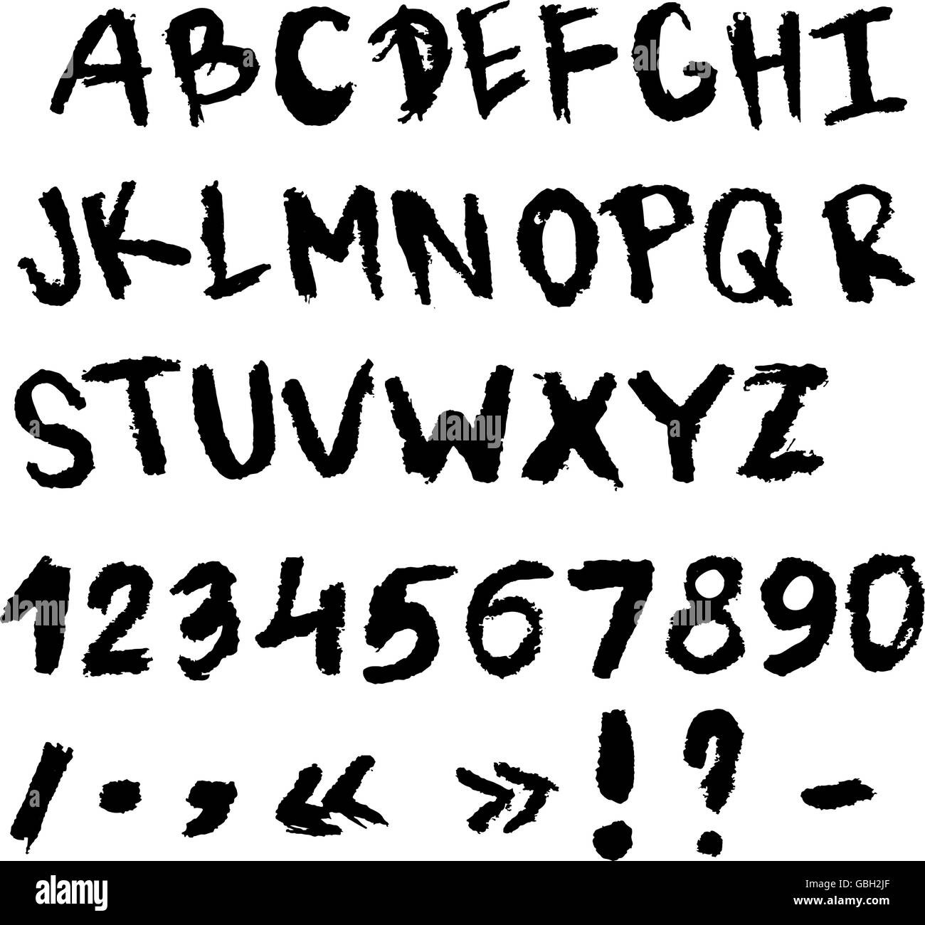Handwritten alphabet written with brush pen Stock Vector Image & Art ...