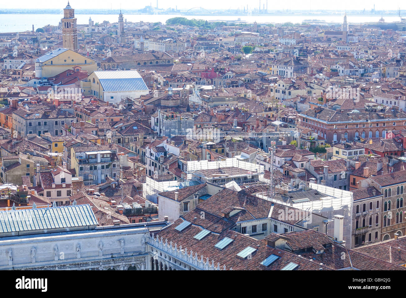 Amazing aerial view over the city of Venice Stock Photo - Alamy