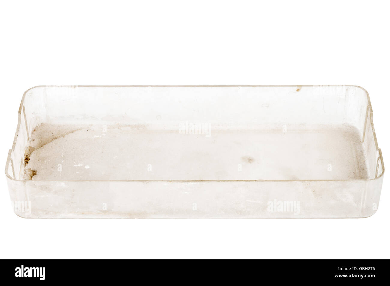 Old grungy plastic box isolated on white background Stock Photo - Alamy