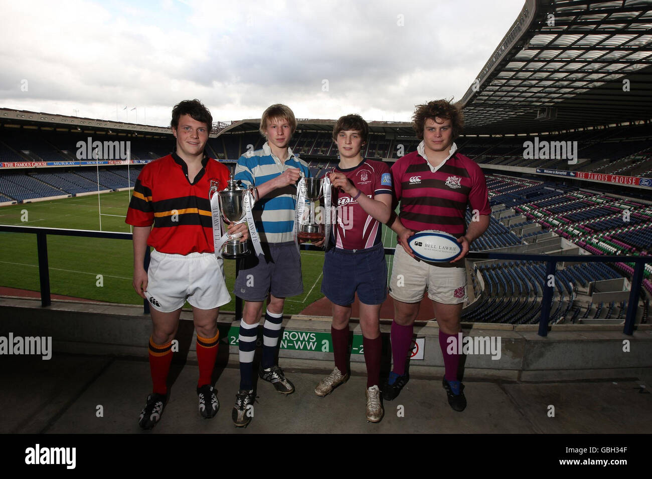 U18 player Stewart Shaw of Stuarts Melville (Red and Yellow), U18 ...