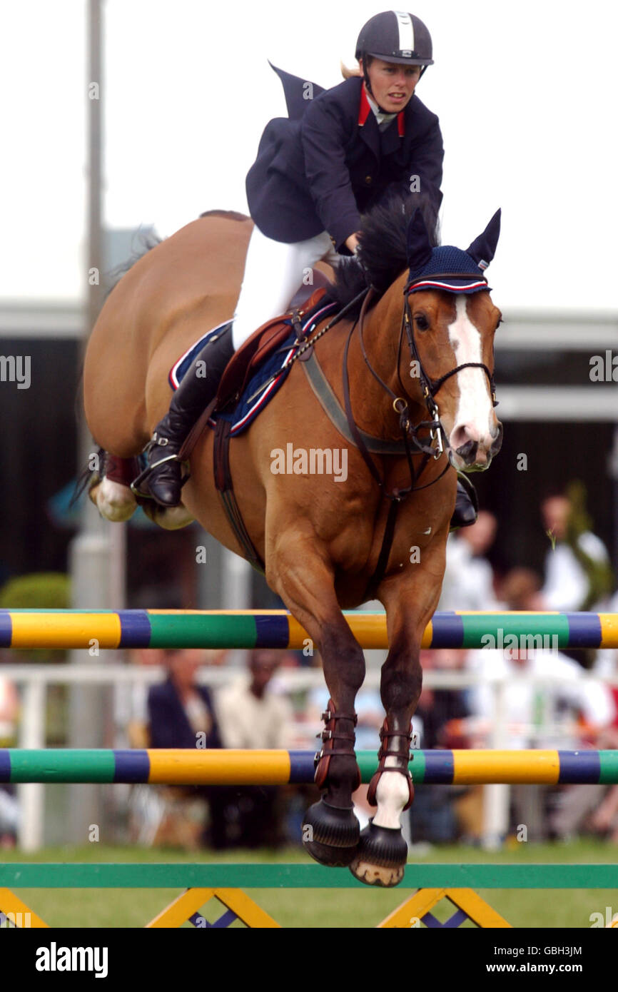 Equestrian showjumping the royal windsor horse show hi-res stock ...