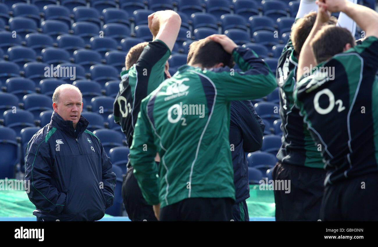 Rugby Union - Ireland Training Session - RDS - Dublin. Ireland coach ...