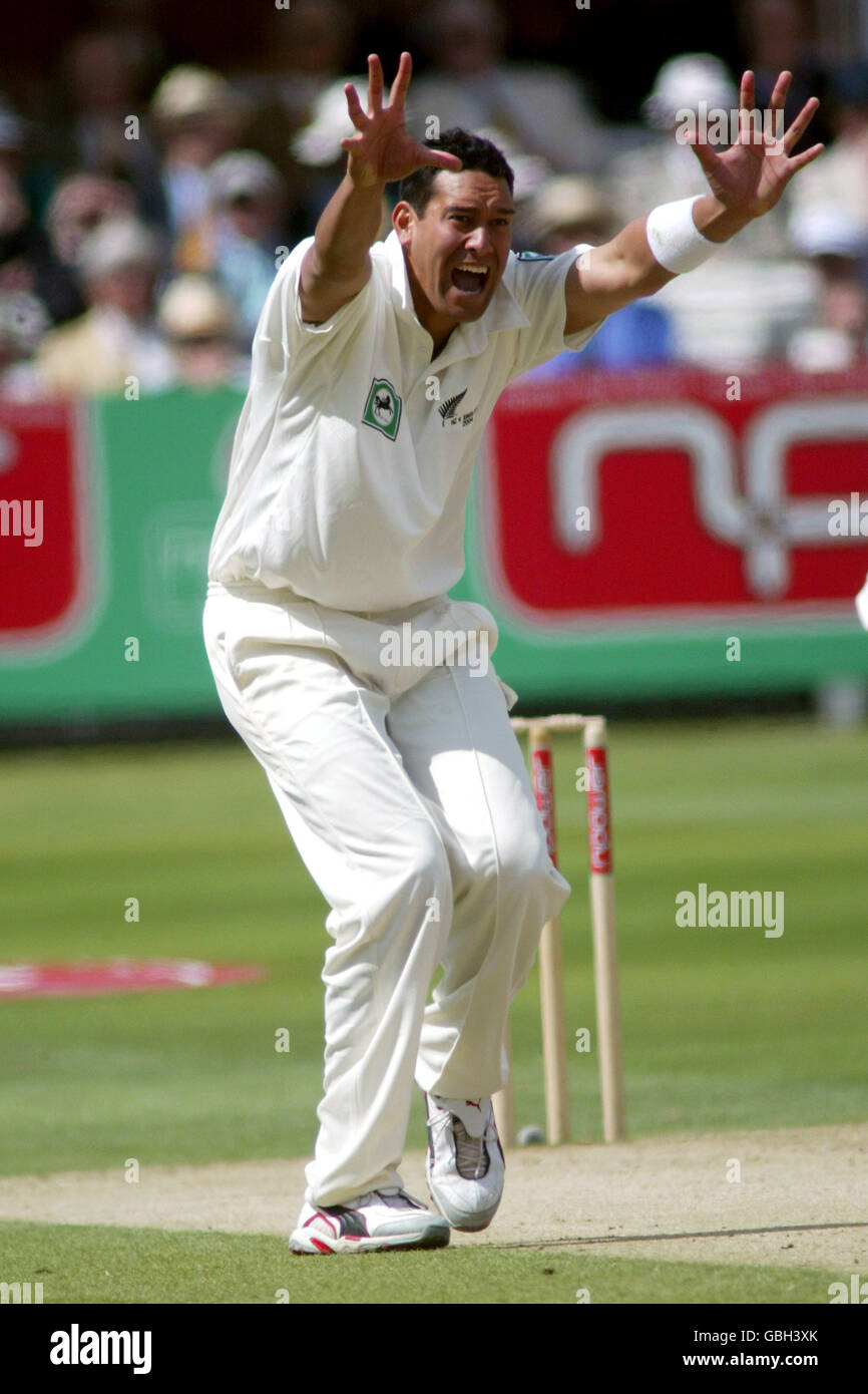 New Zealand's Daryl Tuffey unsuccessfully appeals for the wicket of ...