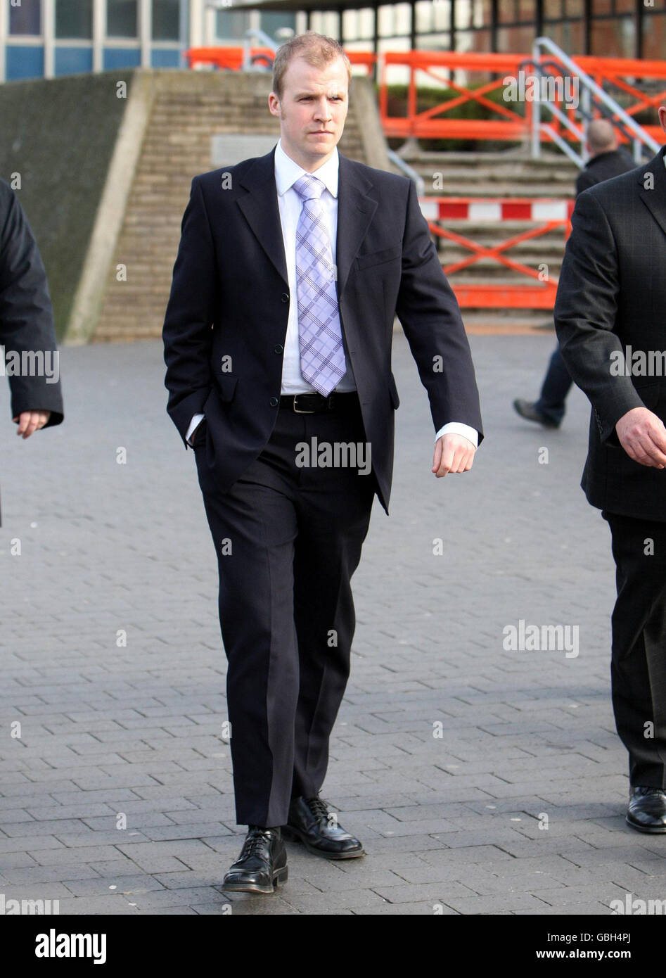 PC Thomas Hart leaves Middlesbrough Magistrates Court, where he is ...