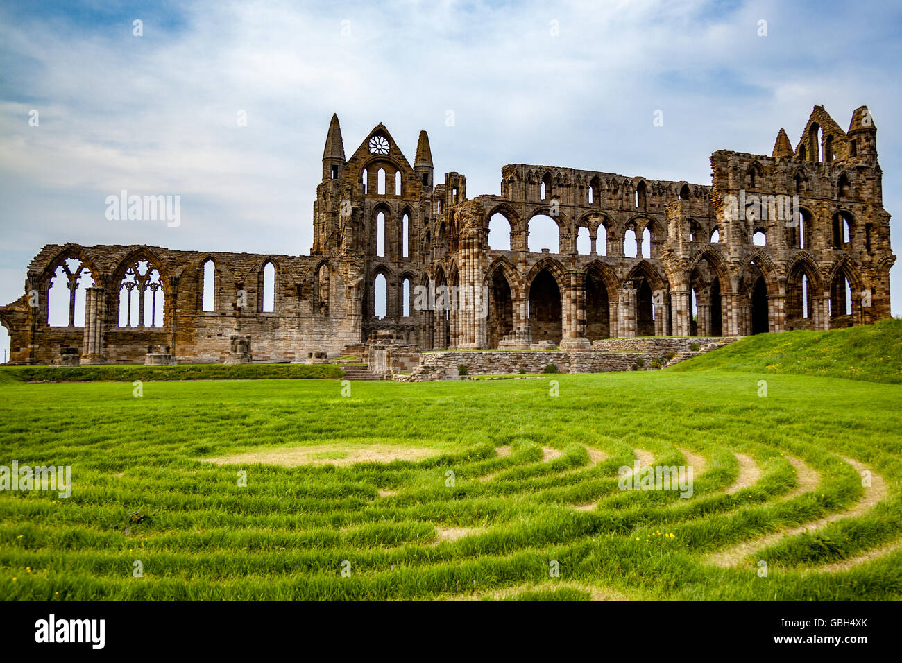 Medieval Gothic Whitby Abbey Whitby, North Yorkshire, England Labyrinth ...