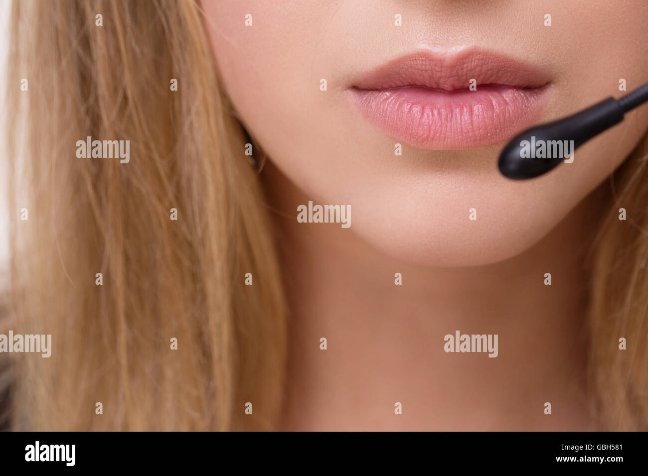 Close up lips phone hi-res stock photography and images - Alamy