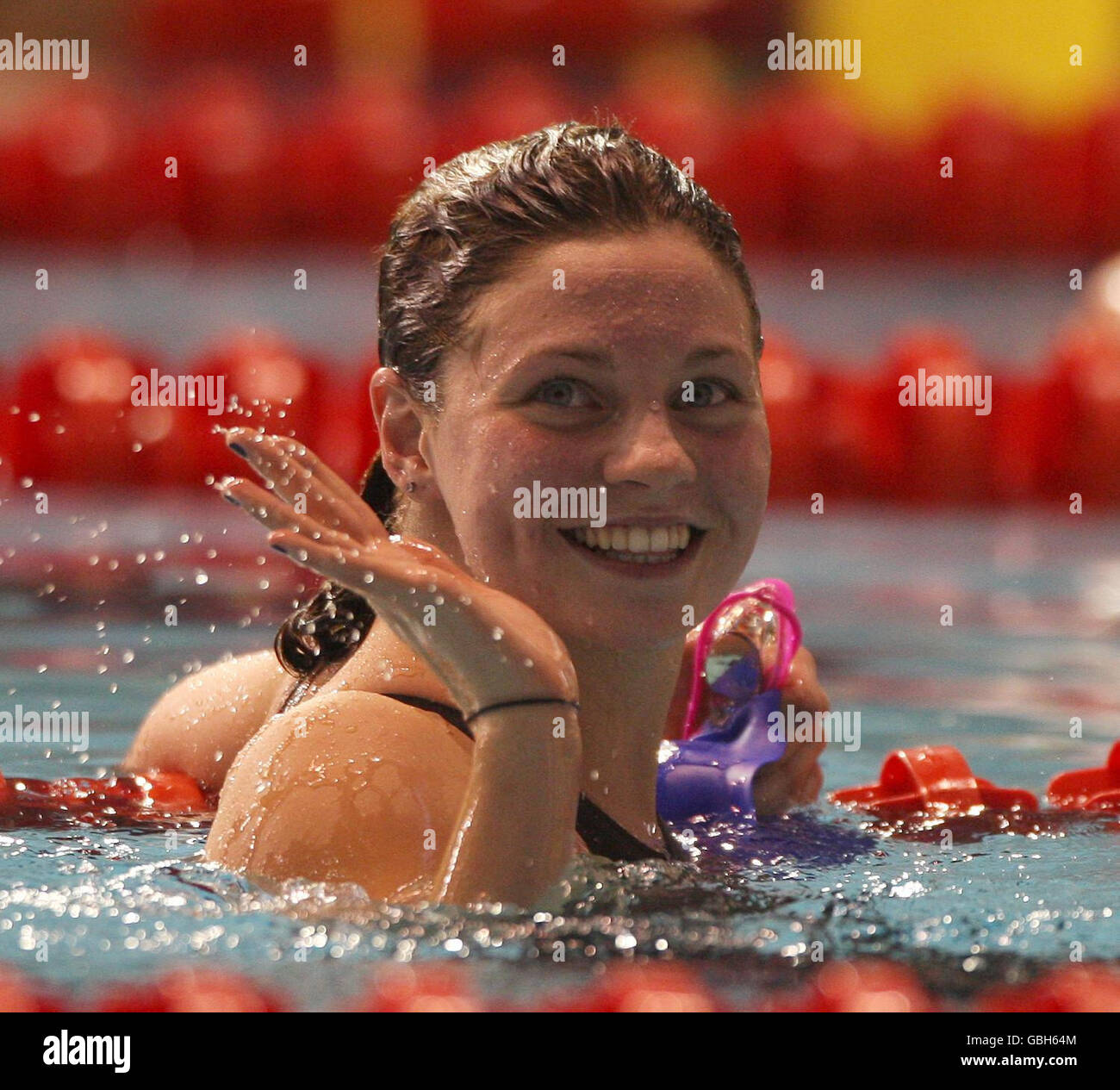 Great Britain's Ellen Gandy celebrates winning the Women's Open 100m ...