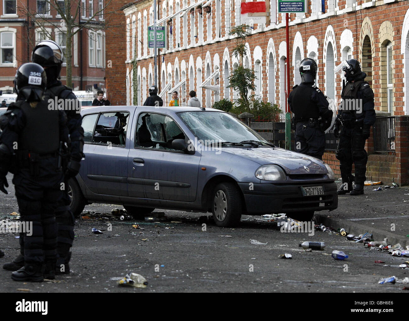 Students clash with police Stock Photo - Alamy