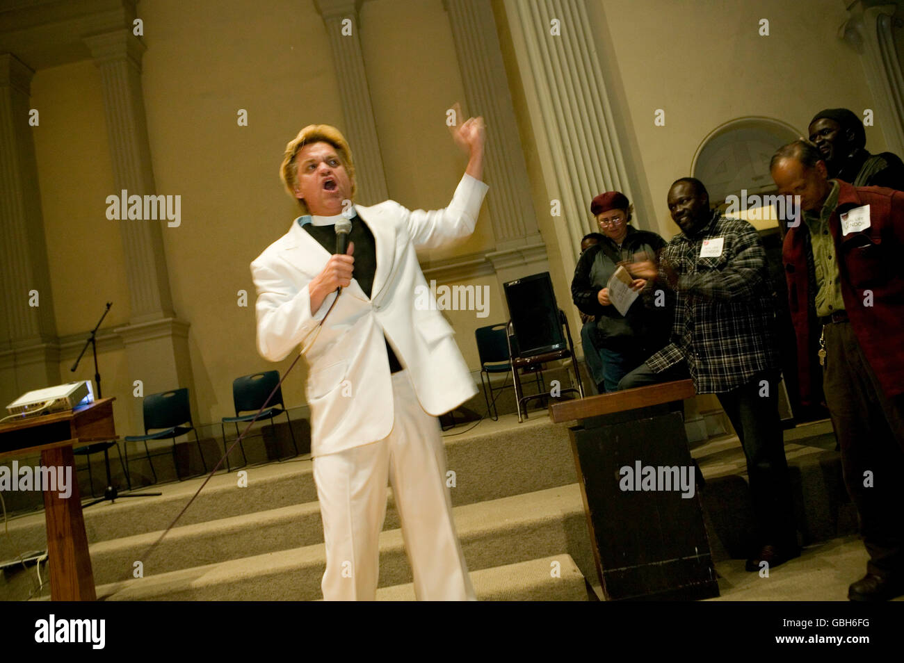 Reverend Billy, performance artist & anti-consumerism activist named ...