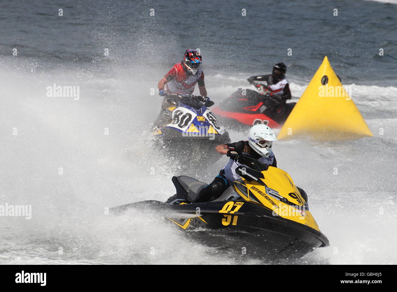 Michael Haines, driving a Yamaha FX SVHO in a P1 AquaX race, during the ...