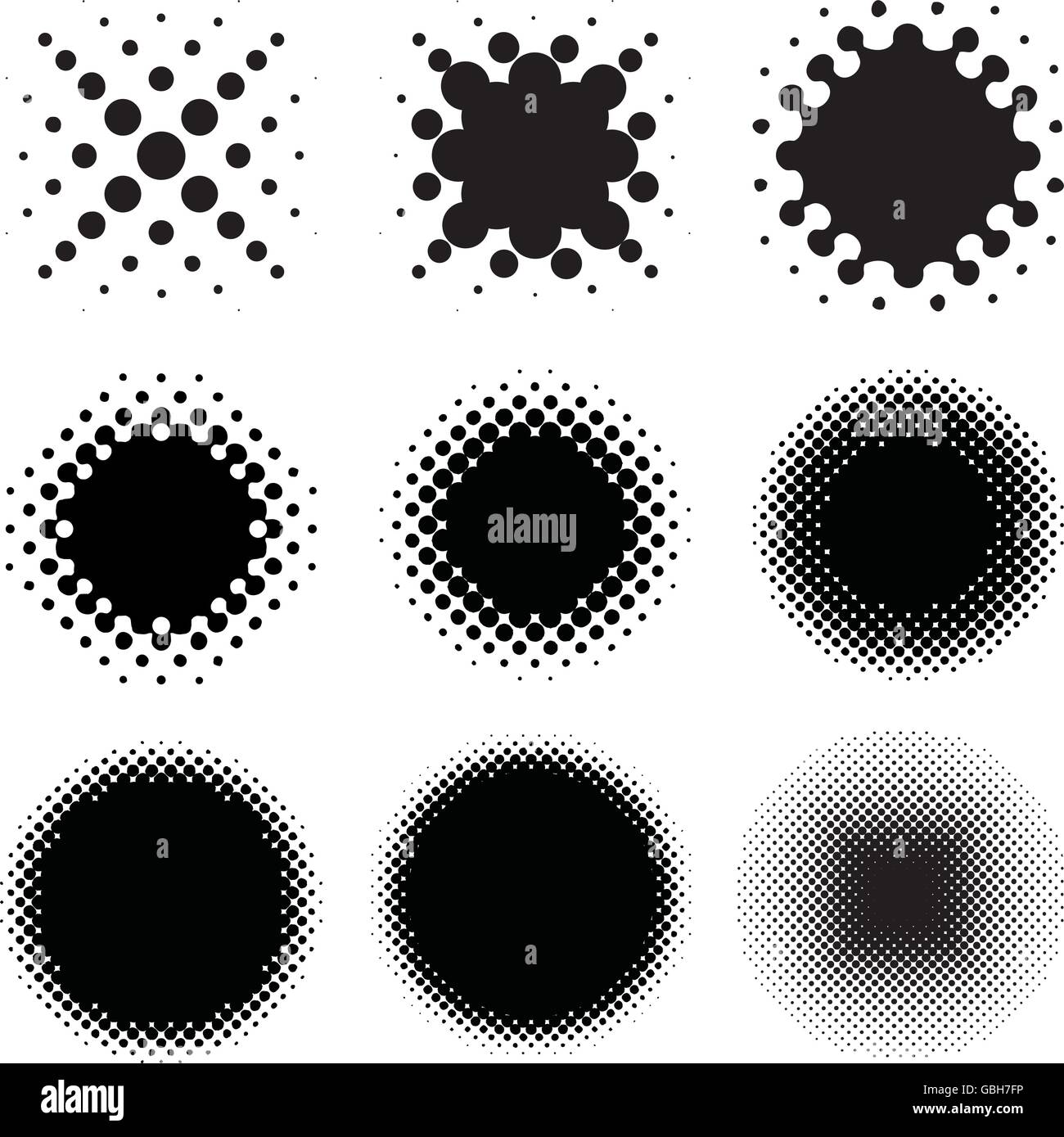 Halftone set hi-res stock photography and images - Alamy