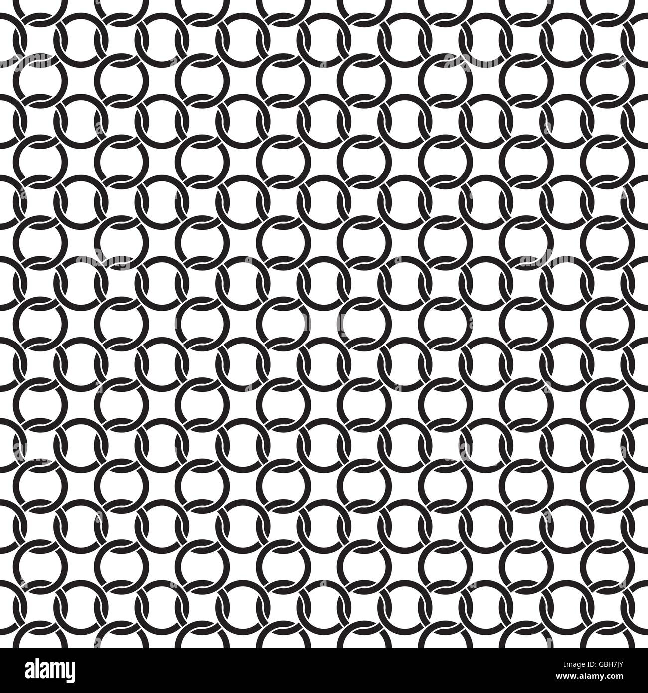 Seamless Circle Chain Interlink Pattern Background Texture Stock Vector ...