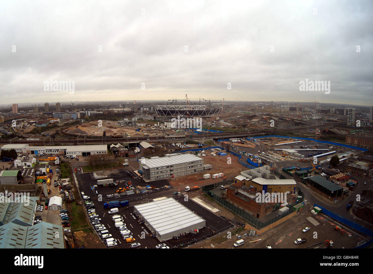 The stadium for the 2012 London Olympics starts to take shape in ...