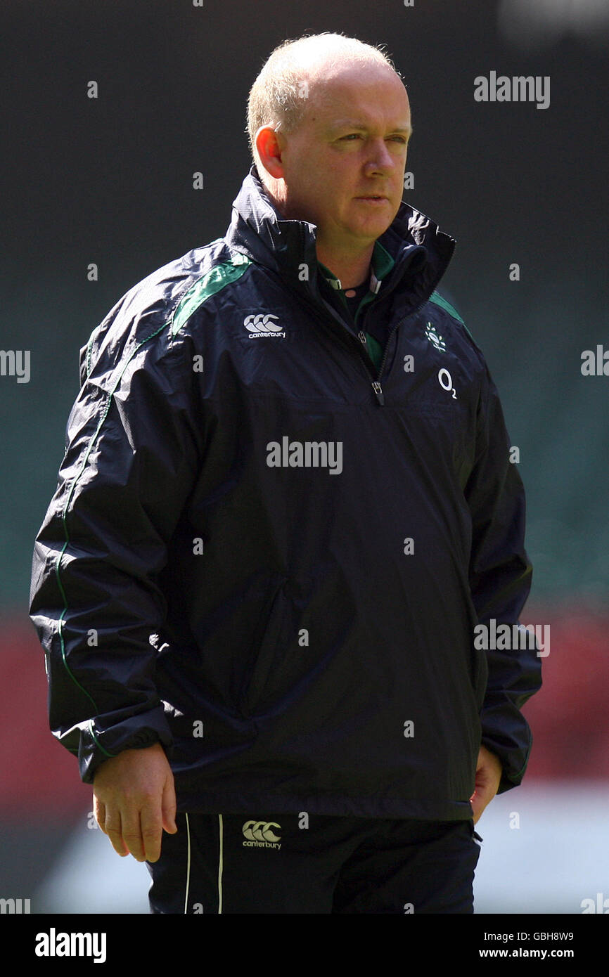 Coach Declan Kidney during the Captain's Run at the Millennium Stadium ...