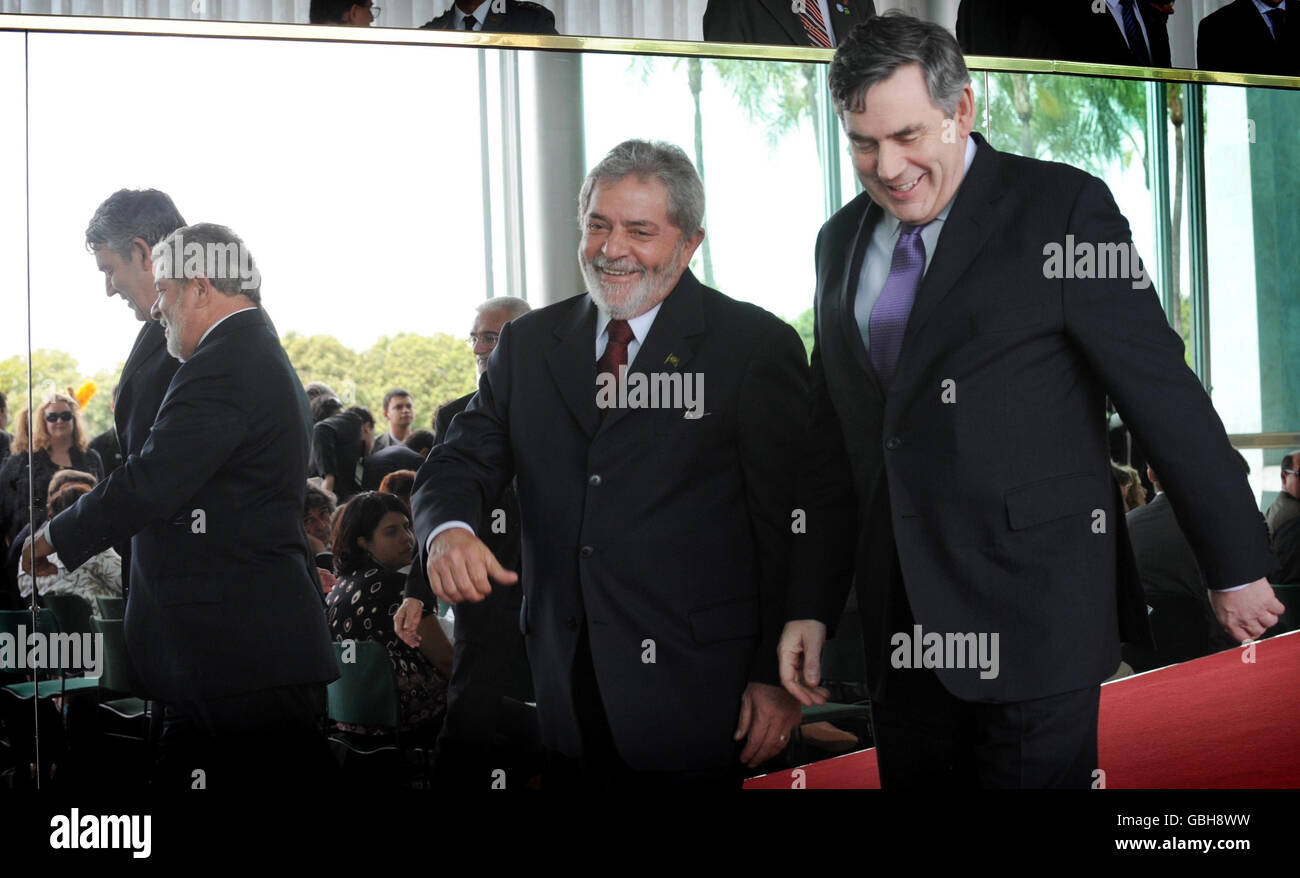 Gordon Brown in Brazil Stock Photo - Alamy