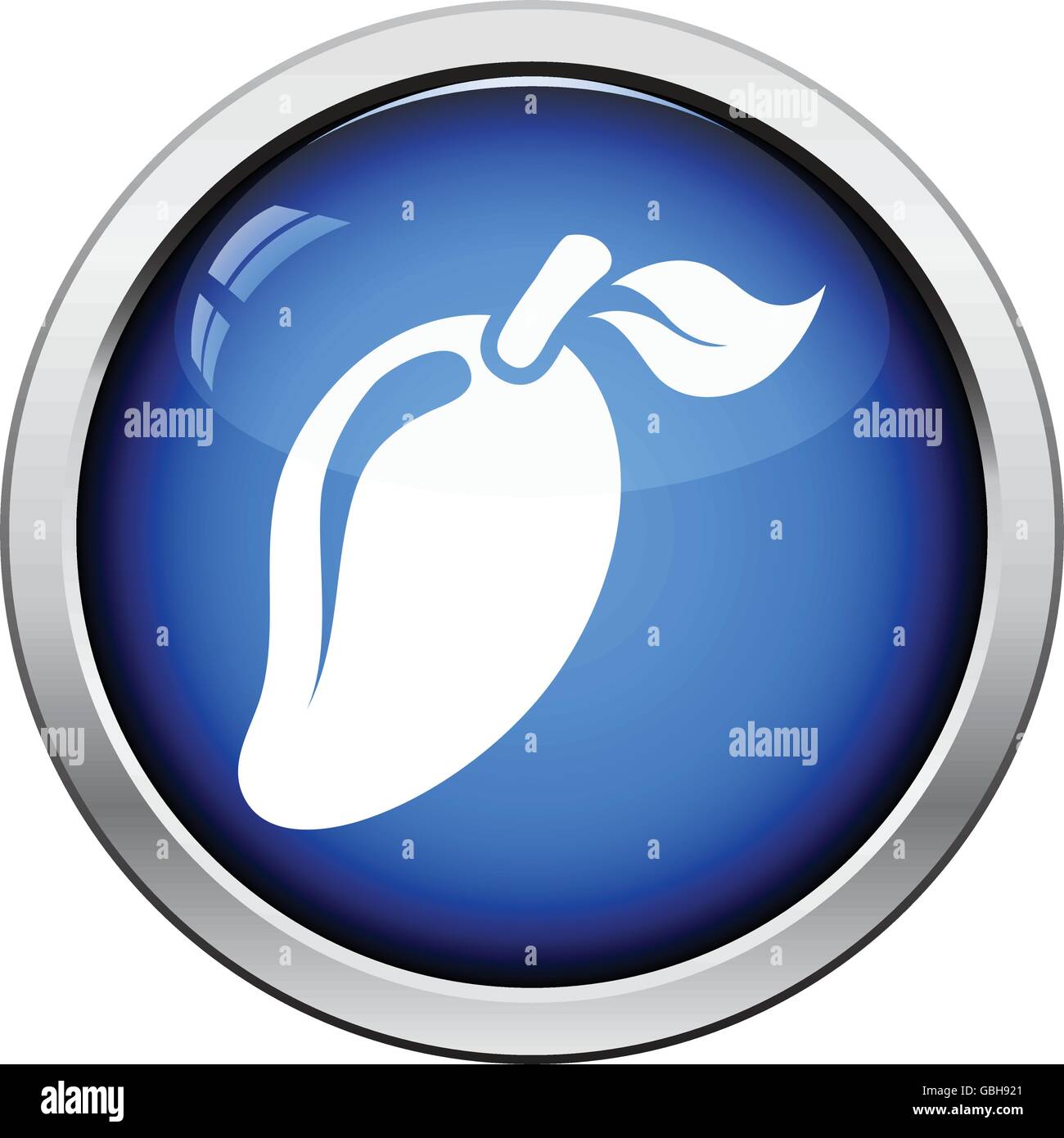 Icon of Mango. Glossy button design. Vector illustration Stock Vector ...