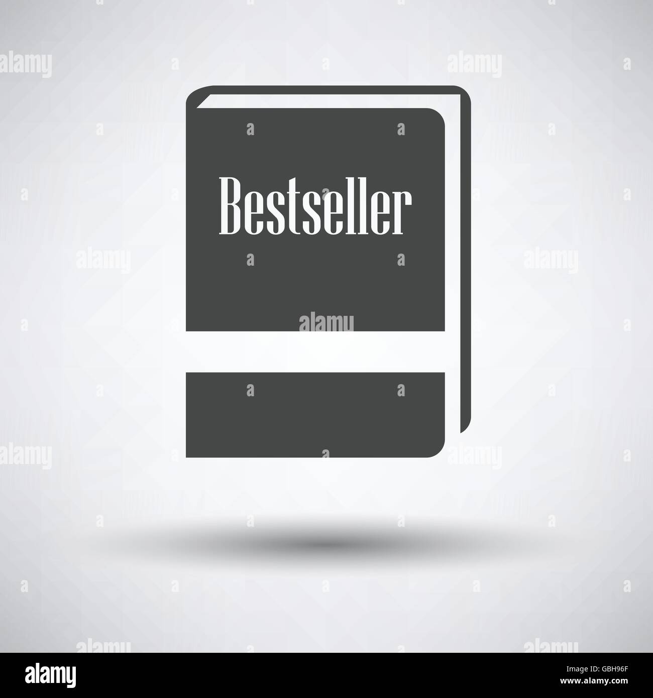 Bestseller book icon on gray background, round shadow. Vector ...