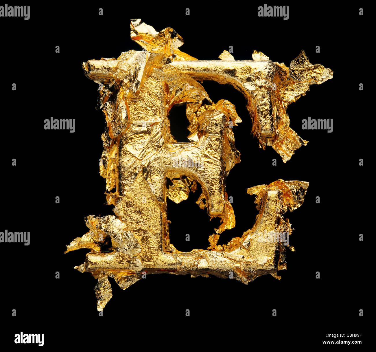 Alphabet Numbers In Gold Leaf High Resolution Stock Photography and ...
