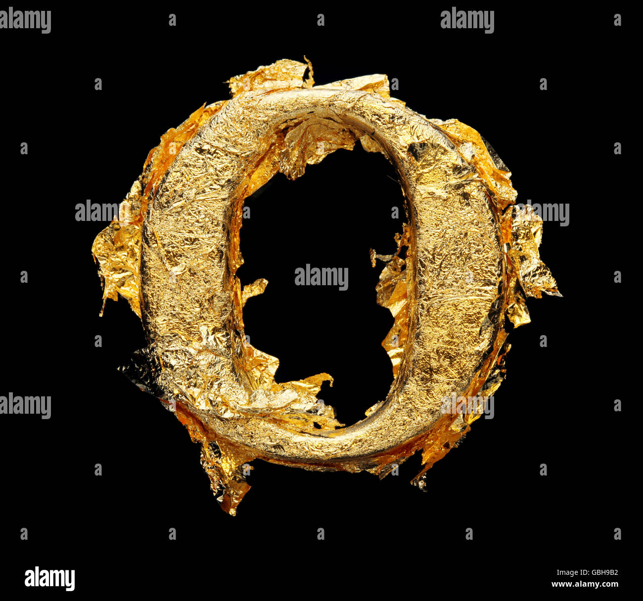 Alphabet numbers in gold leaf hi-res stock photography and images - Alamy