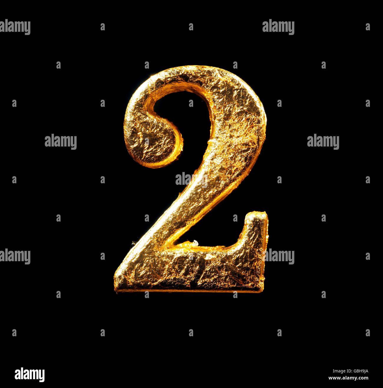 Alphabet numbers in gold leaf hi-res stock photography and images - Alamy