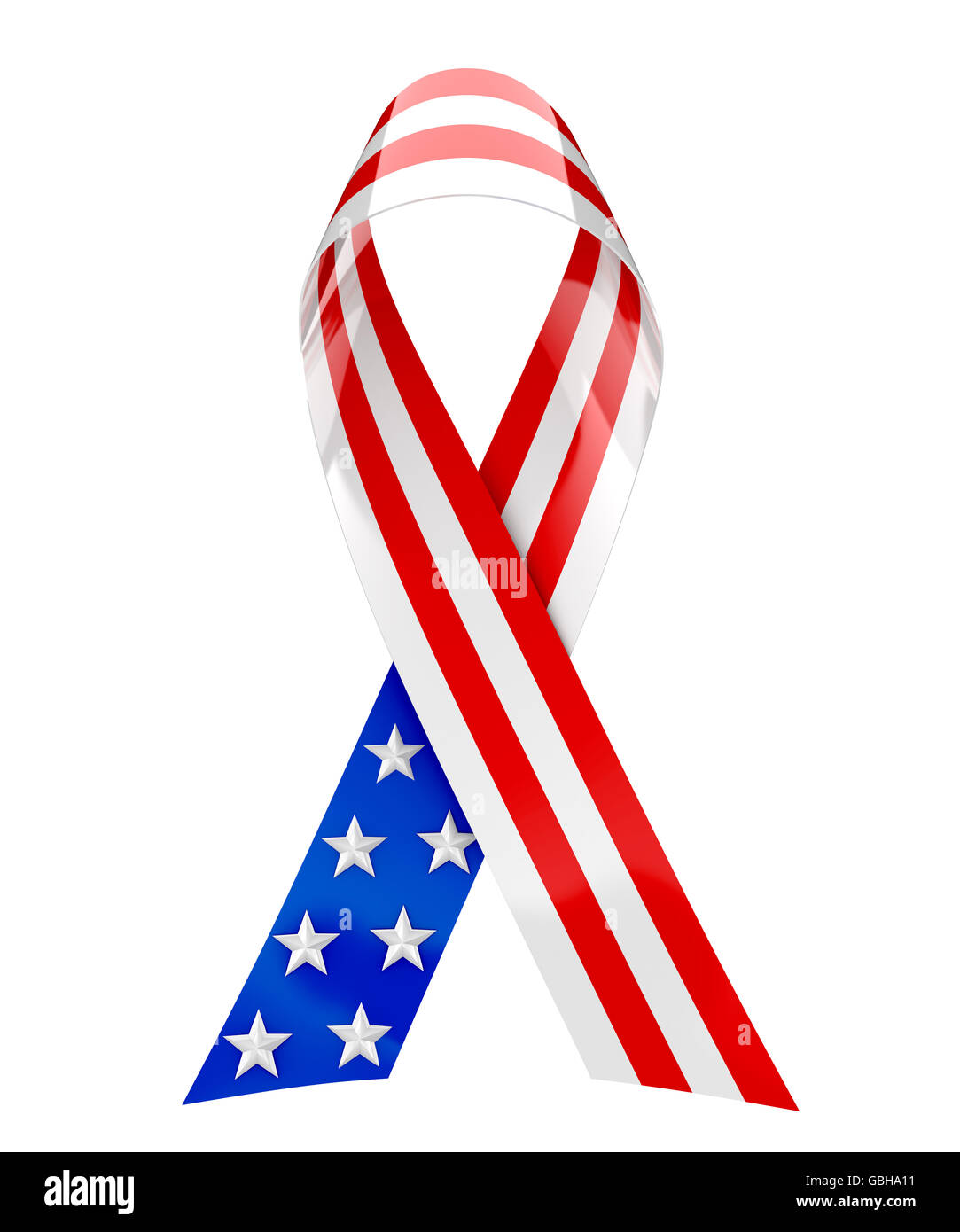USA ribbon - 3d rendering Stock Photo - Alamy