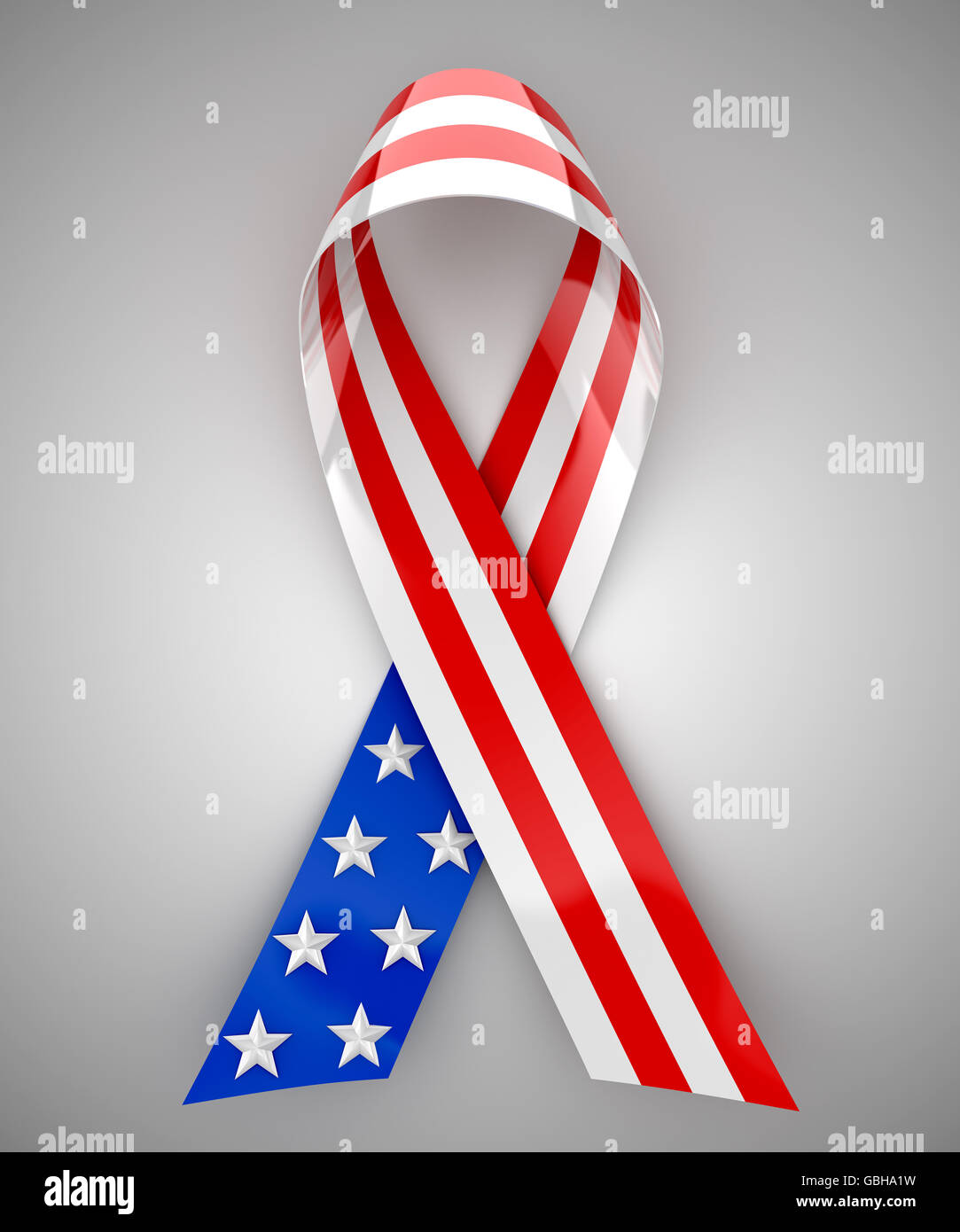 USA ribbon - 3d rendering Stock Photo - Alamy