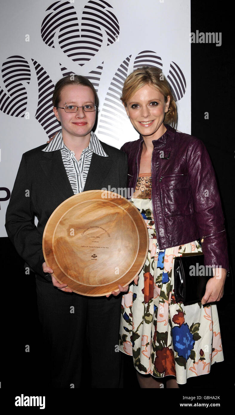 Young Achiever of the Year winner, Lisa Daly (left), poses with ...