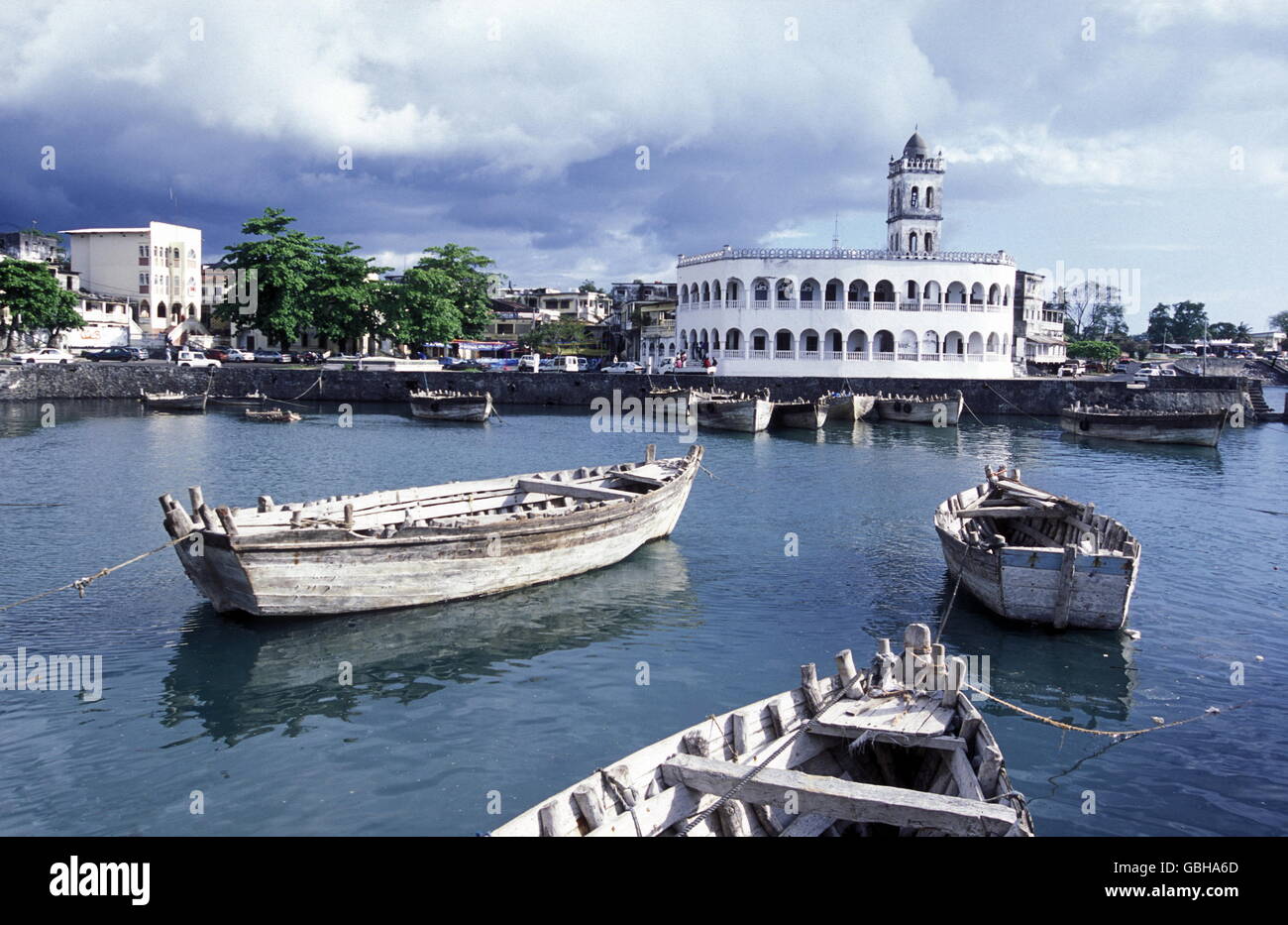 the mosque in the city of Moroni in the Island of Comoros in the Indian ...