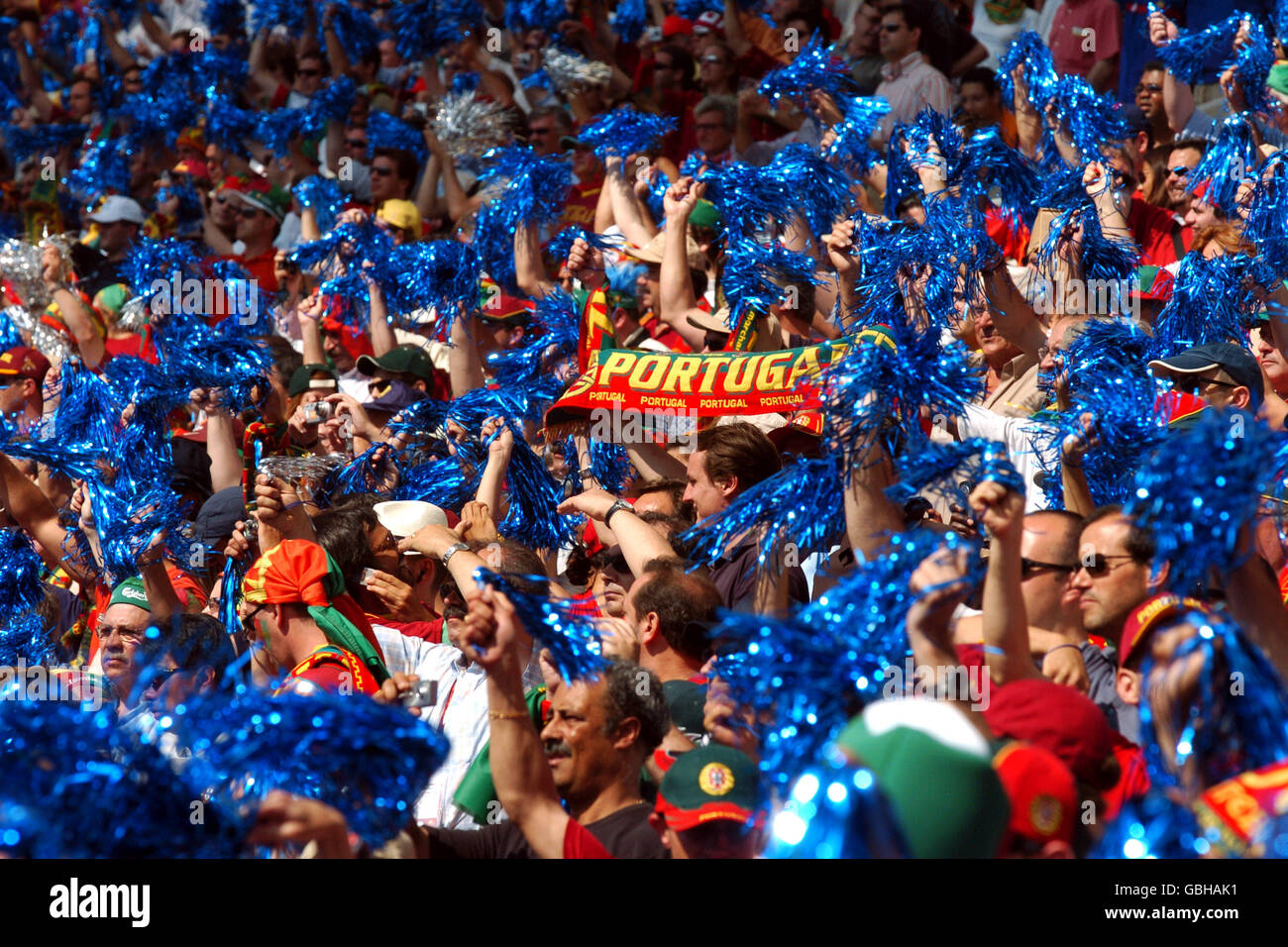 Greece fans soak up the atmosphere at the dragao stadium hi-res stock ...