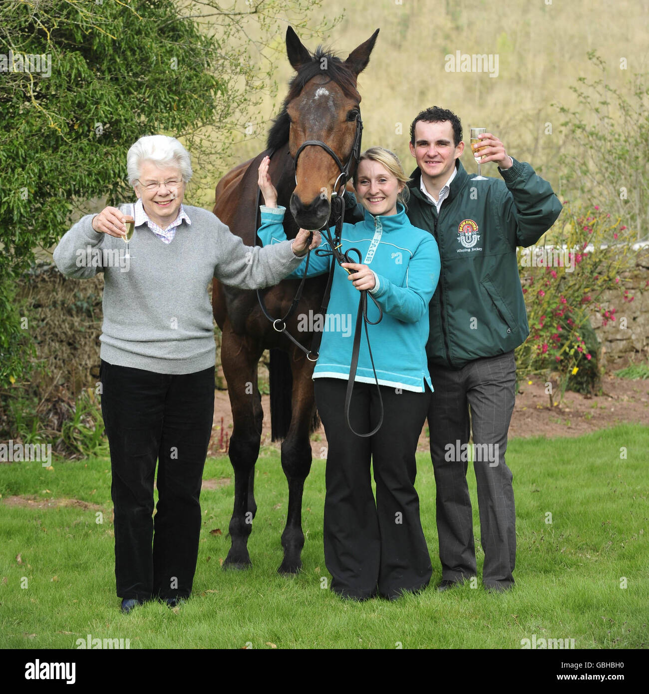Grand National winner Mon Mome with winning jockey Liam Treadwell ...