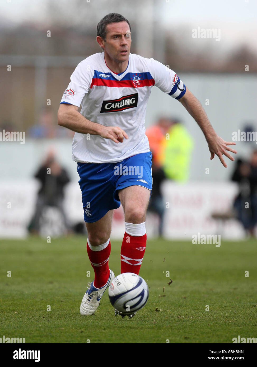 Rangers new captain David Weir in action during the Clydesdale Bank ...